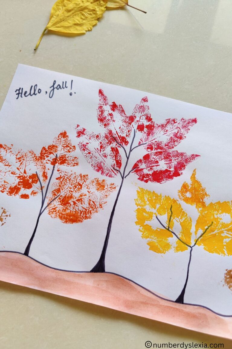 DIY Autumn Activities - Tree Craft - Number Dyslexia