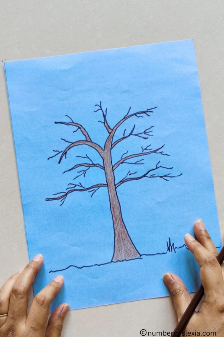 DIY Autumn Activities - Tree Craft - Number Dyslexia