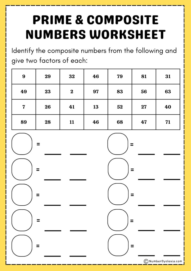 Free Printable Prime and Composite Number 1-100 Charts & Practice ...