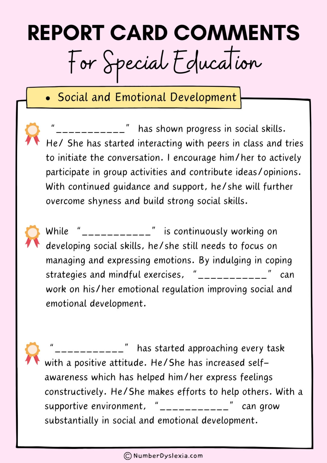 160 Report Card Comments For Students With Special Needs [PDF Included ...