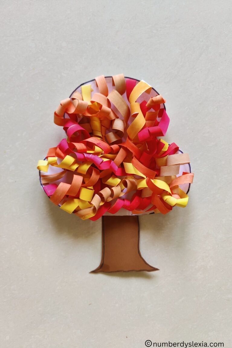 DIY Autumn Activities - Tree Craft - Number Dyslexia