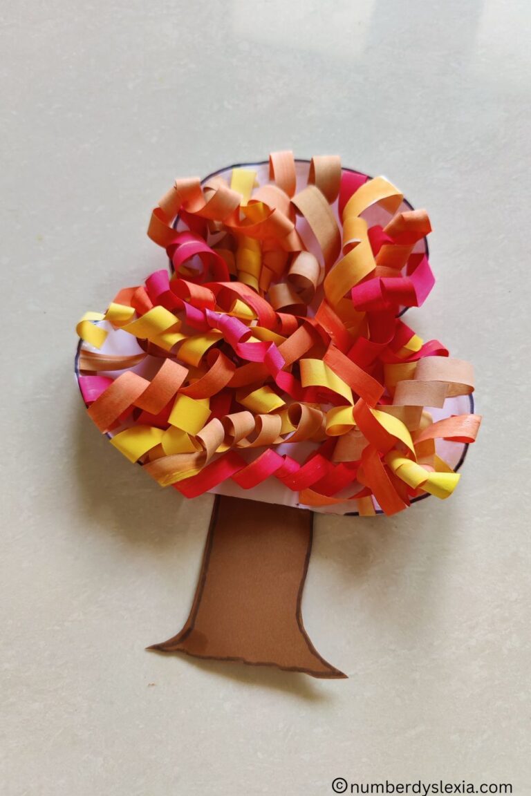 DIY Autumn Activities - Tree Craft - Number Dyslexia