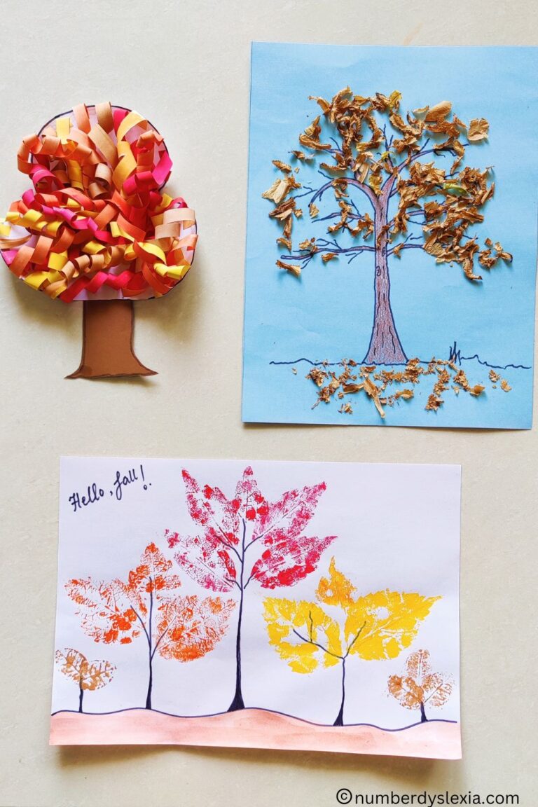 DIY Autumn Activities - Tree Craft - Number Dyslexia