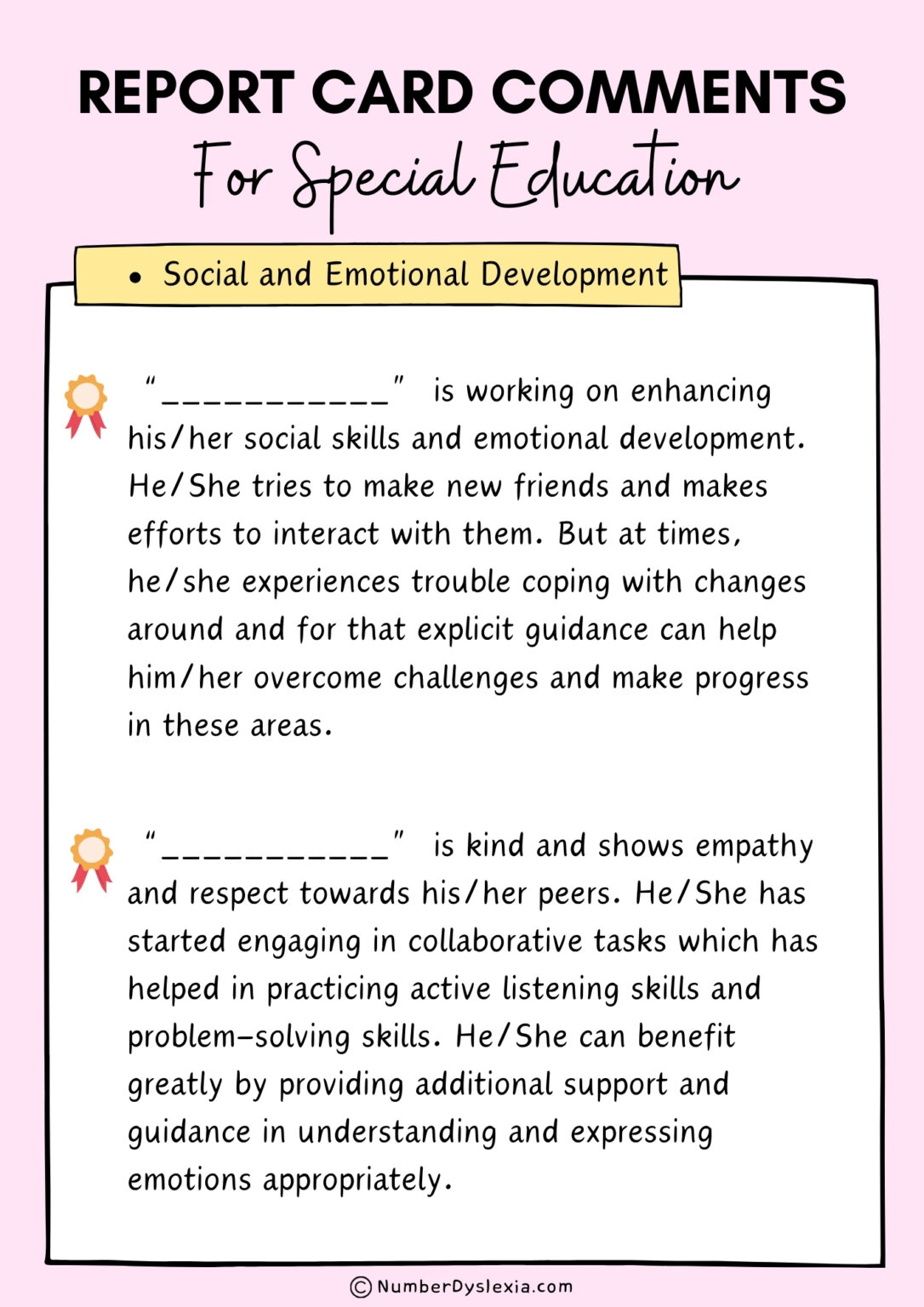 160 Report Card Comments For Students With Special Needs [PDF Included ...