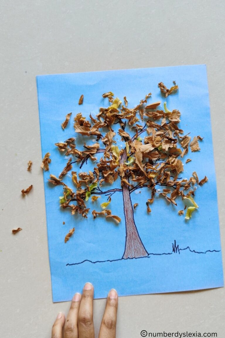 DIY Autumn Activities - Tree Craft - Number Dyslexia