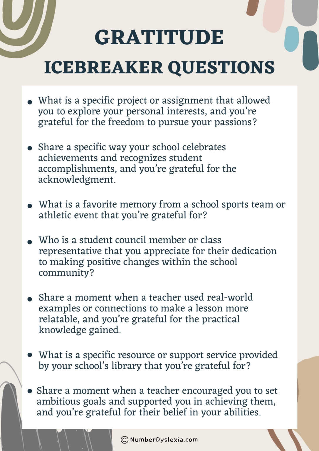 70 Icebreaker Questions For Practicing Gratitude [Printables Included ...