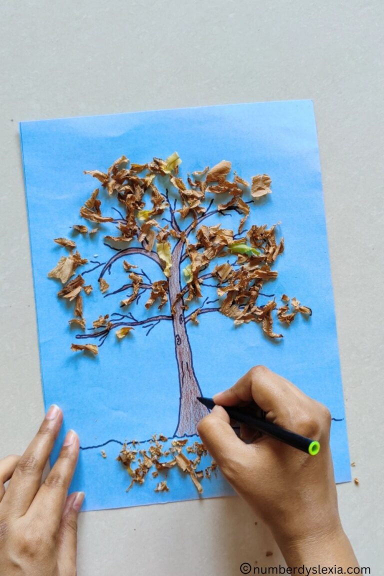 DIY Autumn Activities - Tree Craft - Number Dyslexia