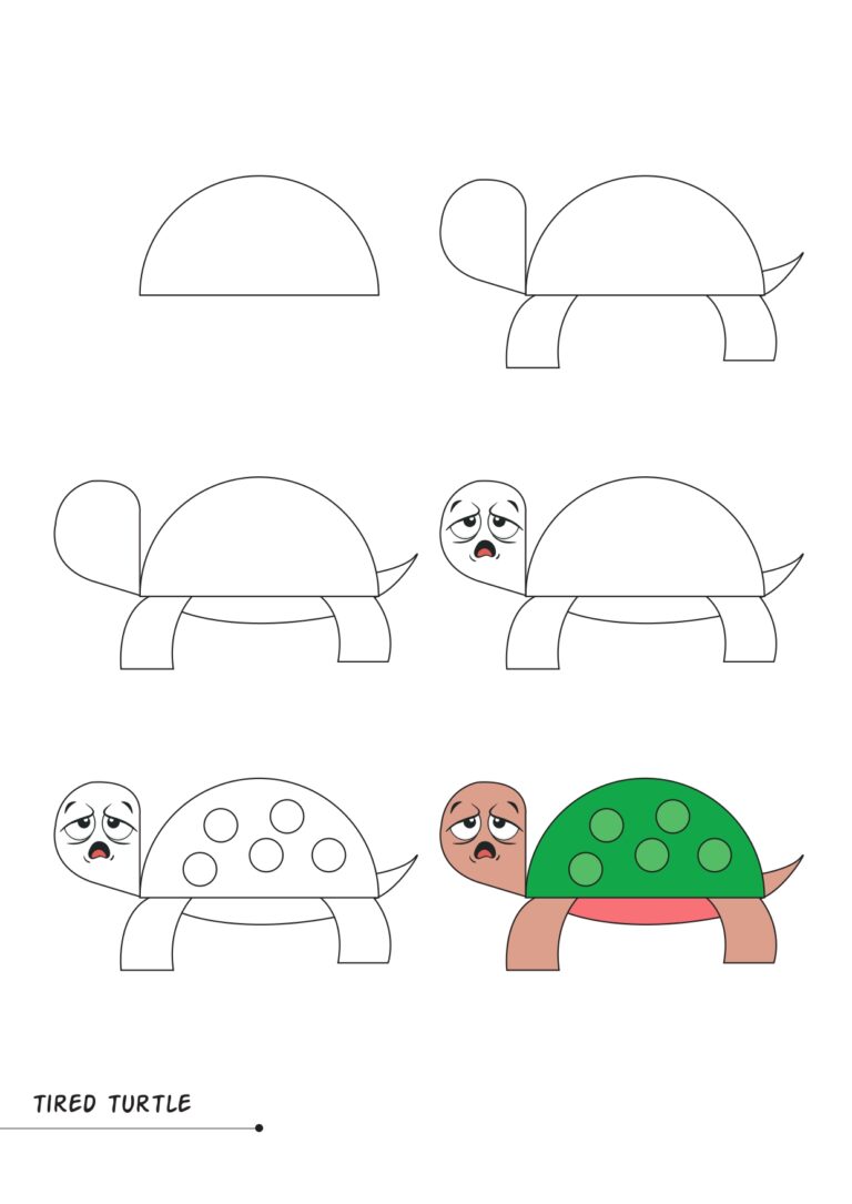 Easy Drawing Ideas Using Shapes Sheets For Kids - Number Dyslexia