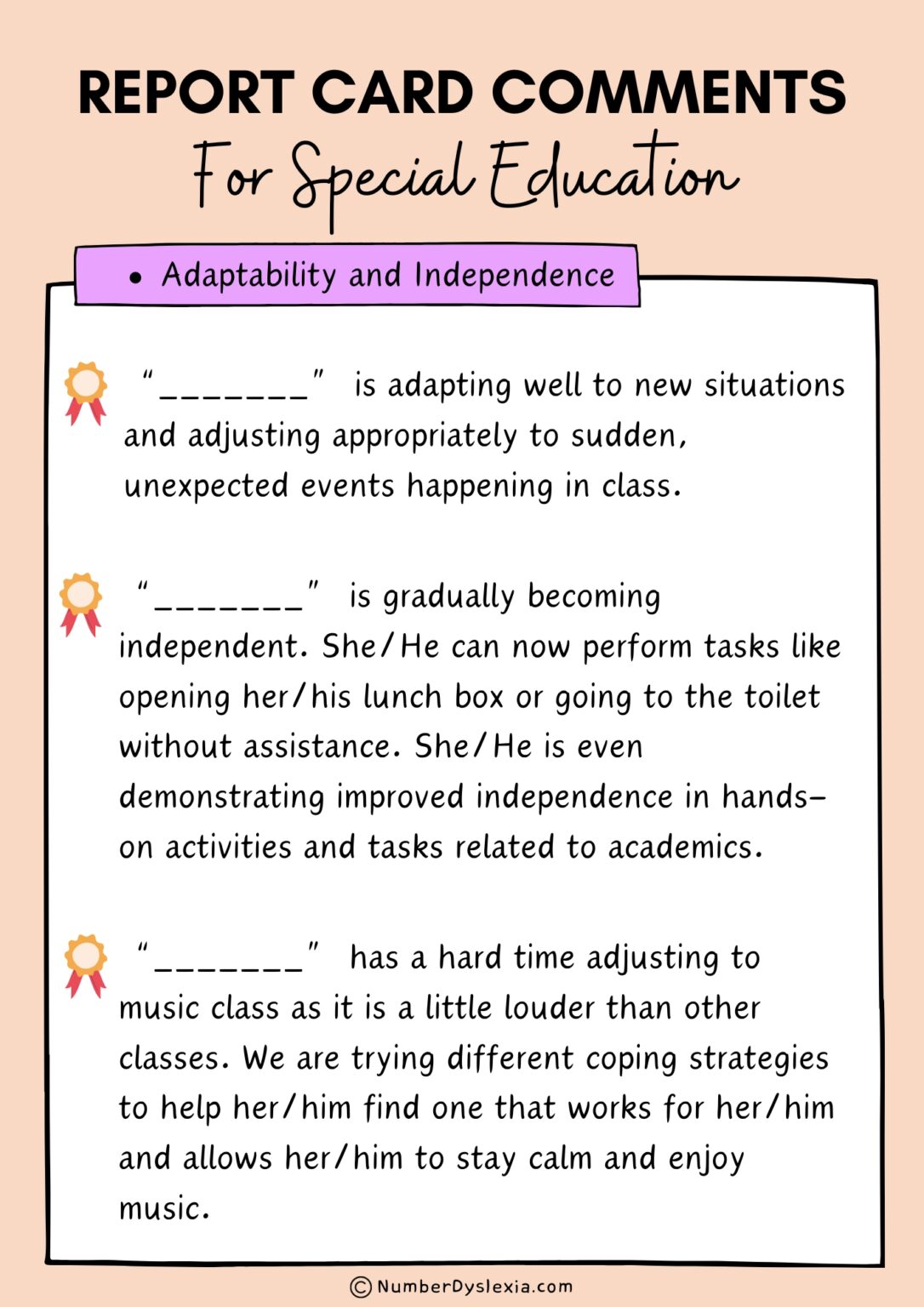 160 Report Card Comments For Students With Special Needs [PDF Included ...