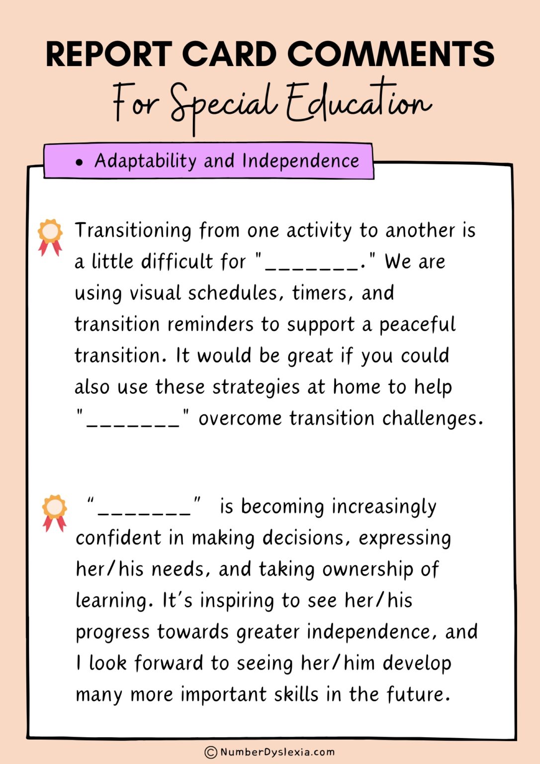 160 Report Card Comments For Students With Special Needs [PDF Included ...