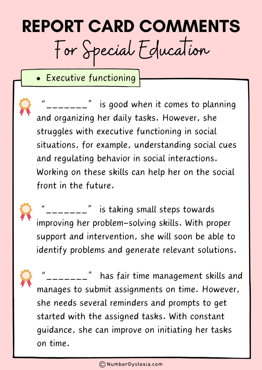 80 Report Card Comments For Students With Special Needs [PDF Included ...