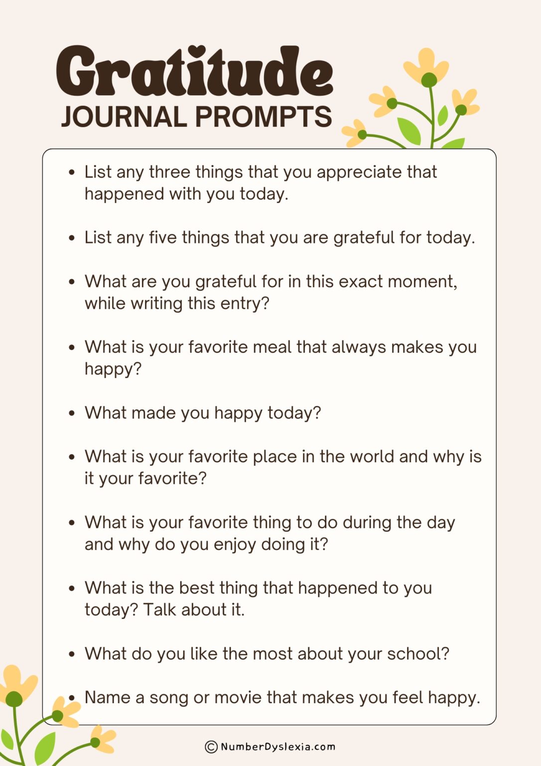 Practice gratitude with Journaling: A List of 100 Gratitude Prompts for ...