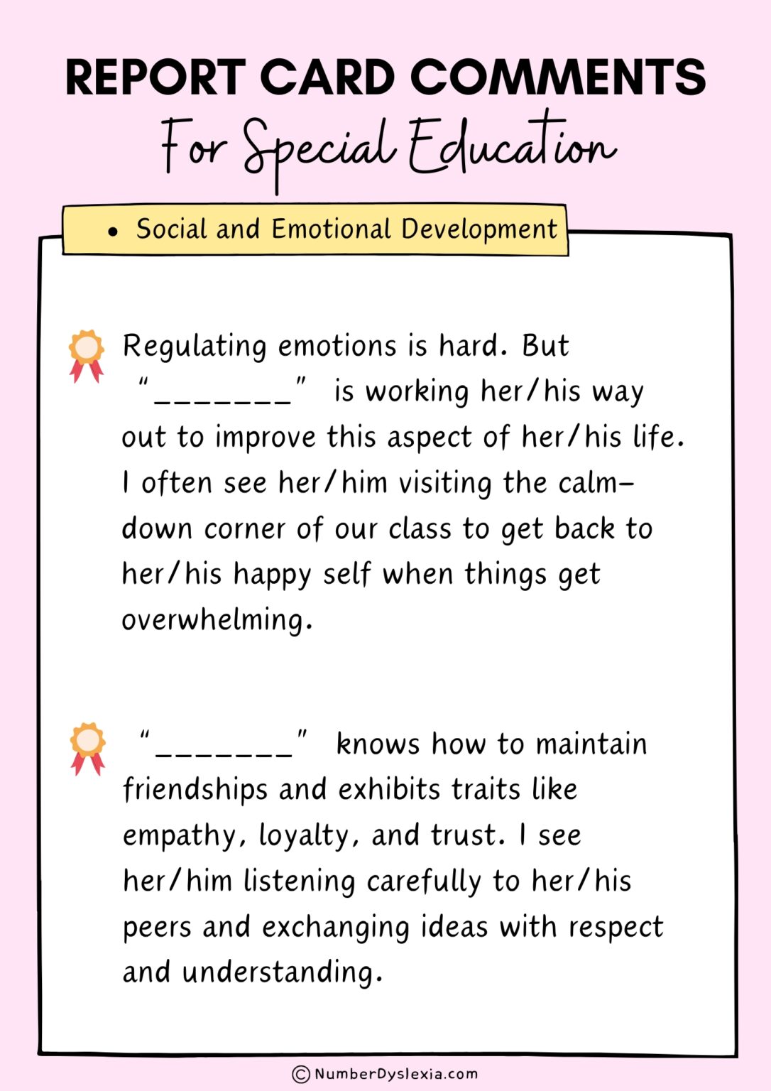 160 Report Card Comments For Students With Special Needs [PDF Included ...