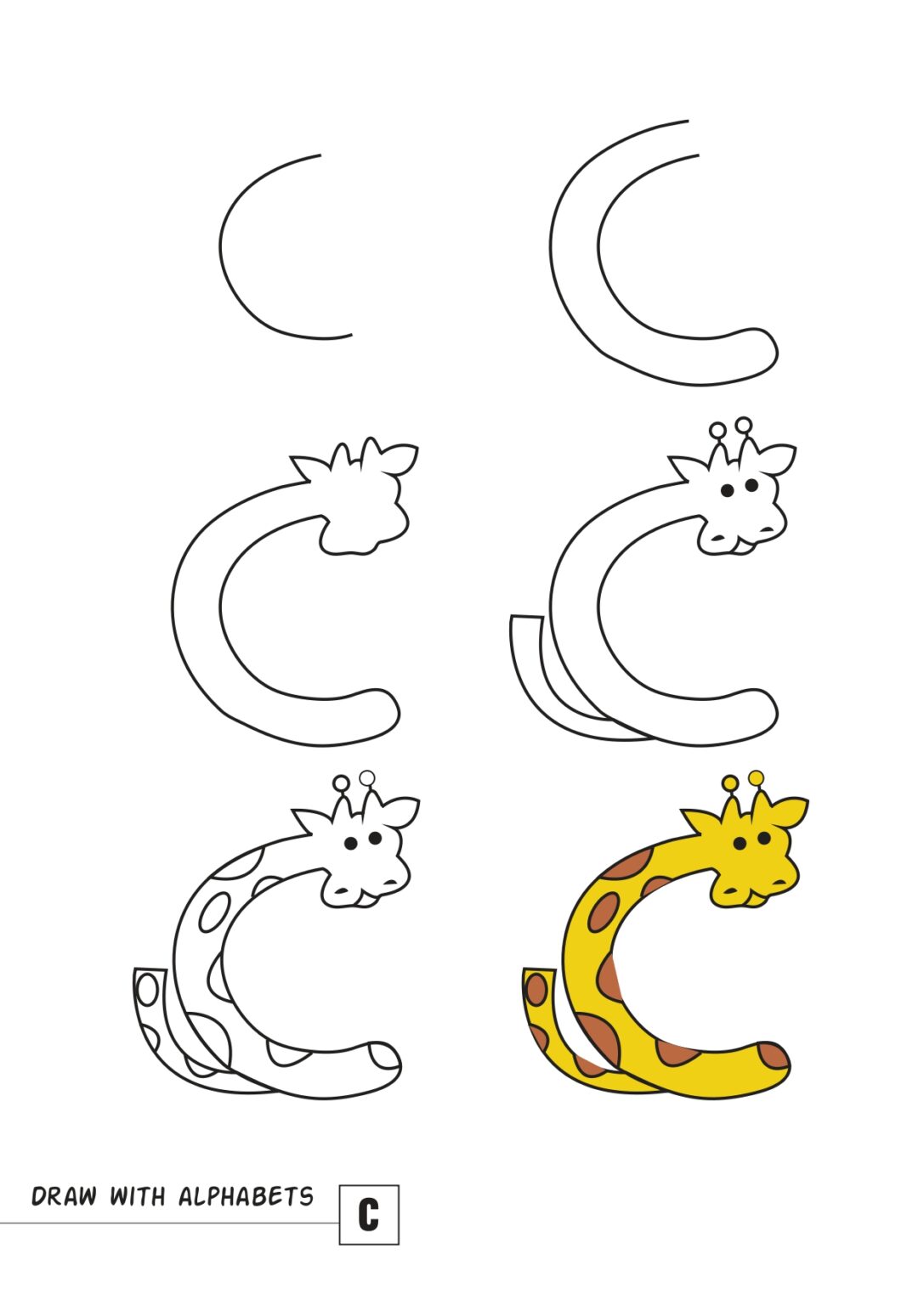 Drawing Ideas Using Alphabet and Numbers [Printable Included] - Number ...