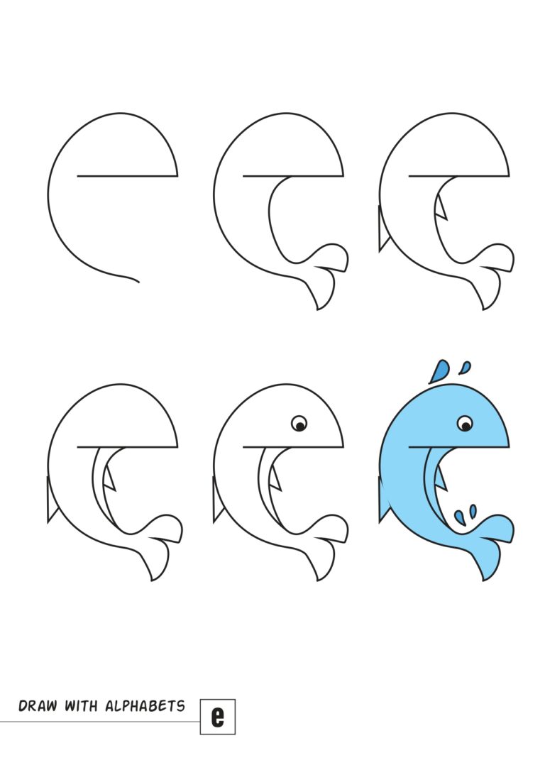 Drawing Ideas Using Alphabet and Numbers [Printable Included] - Number ...