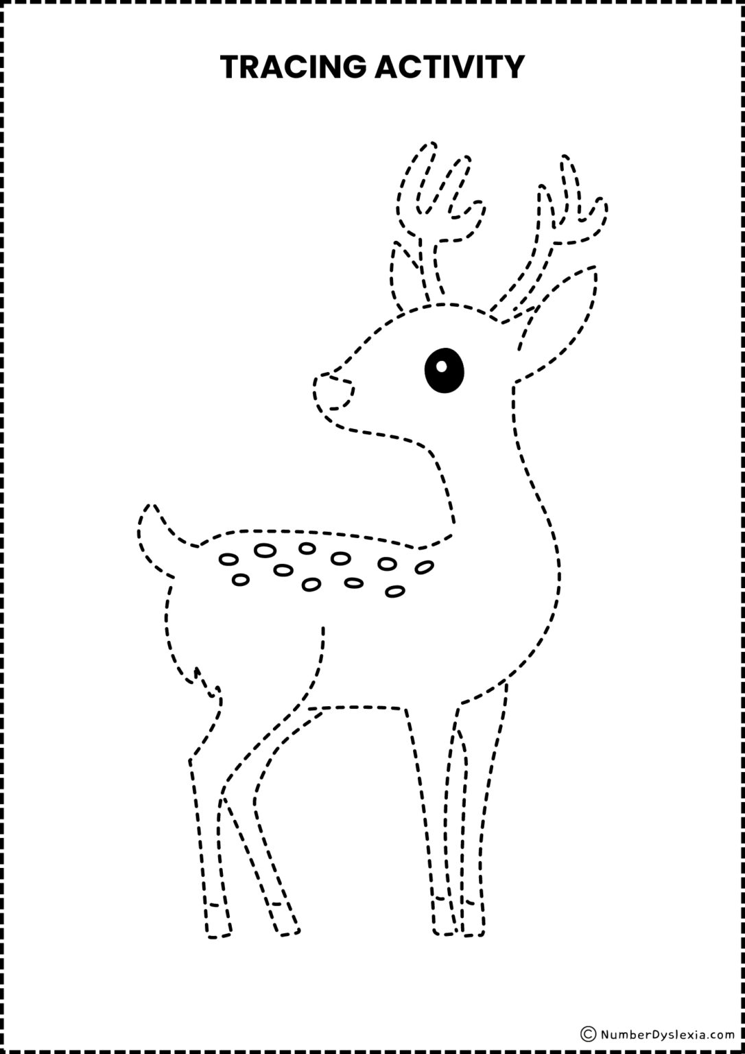 Printable tracing sheets for Preschoolers - Number Dyslexia