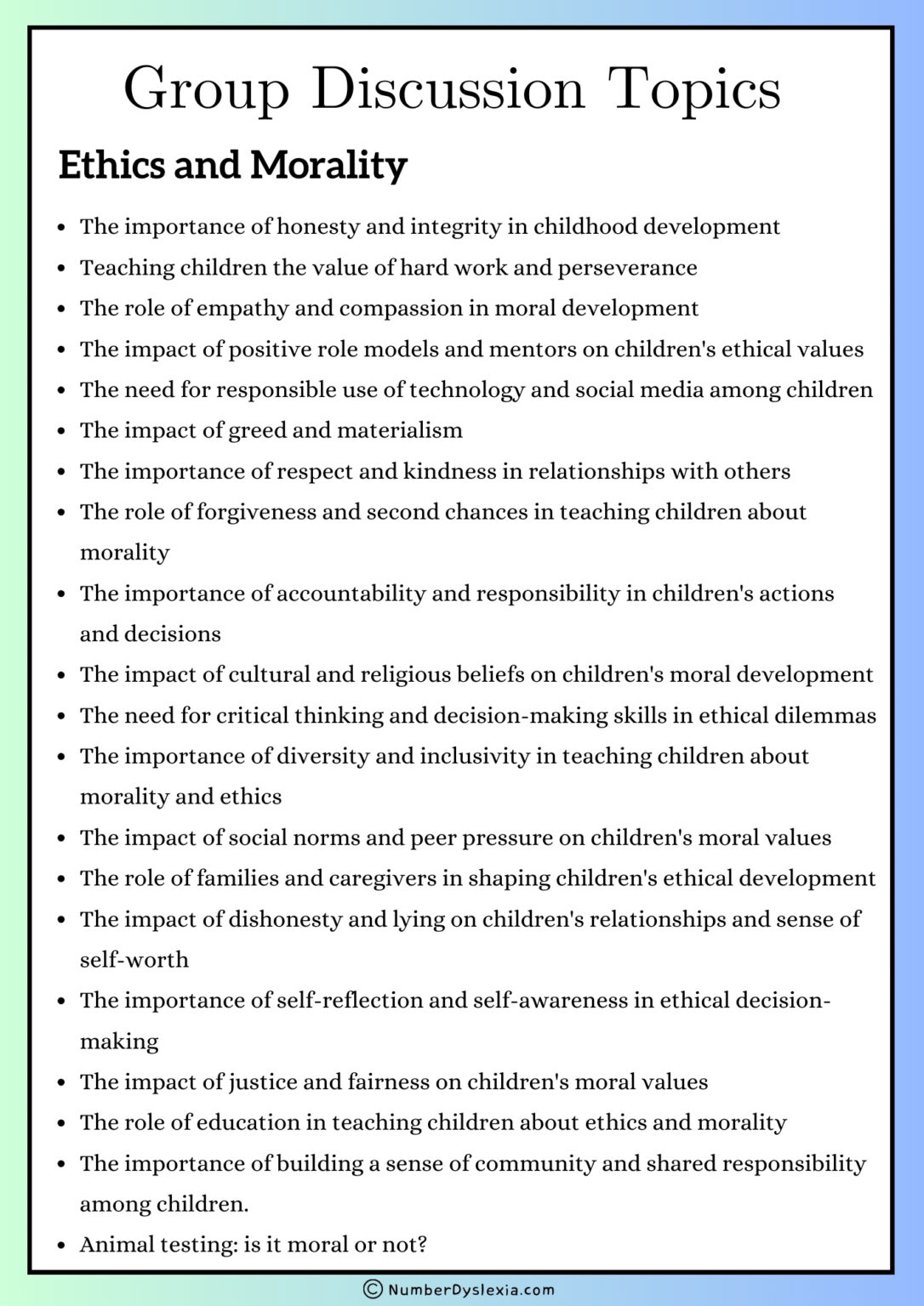 List Of 200 Group Discussion Topics [PDF Included] - Number Dyslexia