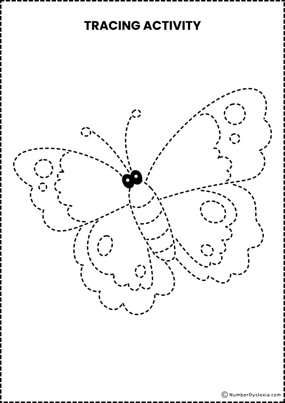 Printable tracing sheets for Preschoolers - Number Dyslexia