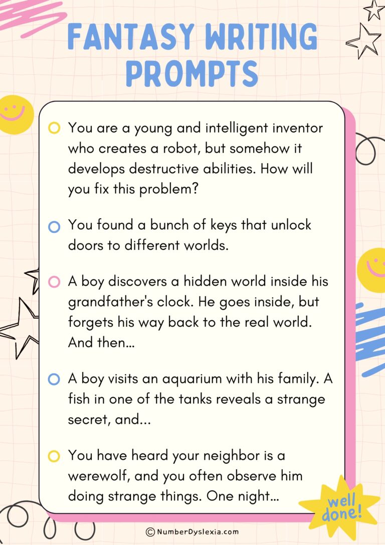 50 Fantasy Writing Prompts For Beginners - Number Dyslexia