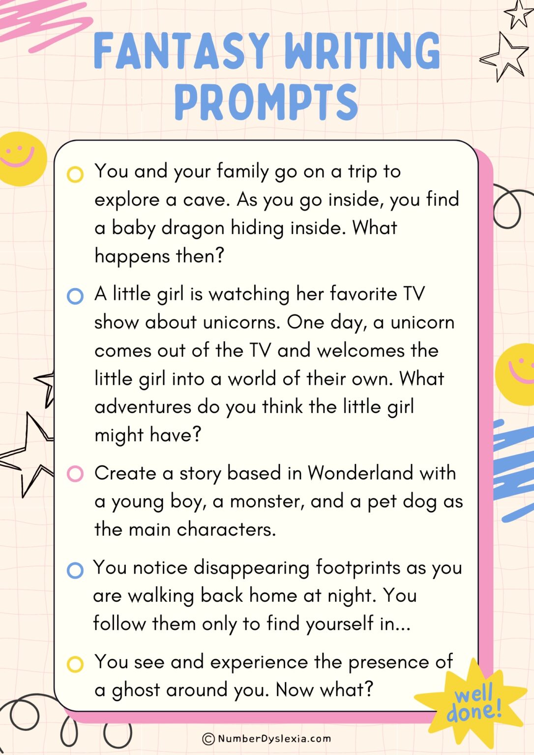 50 Fantasy Writing Prompts For Beginners - Number Dyslexia