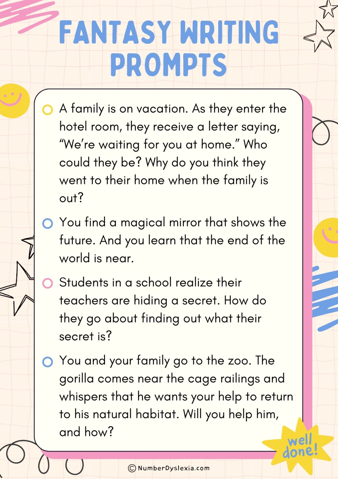 50 Fantasy Writing Prompts For Beginners - Number Dyslexia