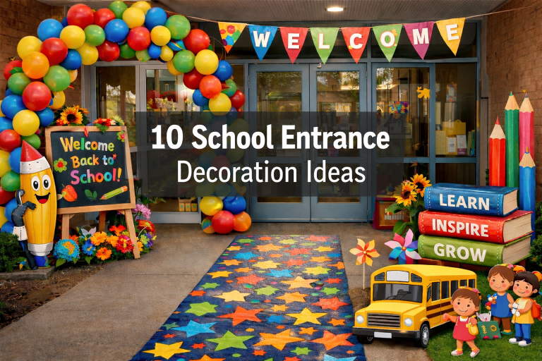 10 Cheerful School Entrance Decor Ideas - Number Dyslexia